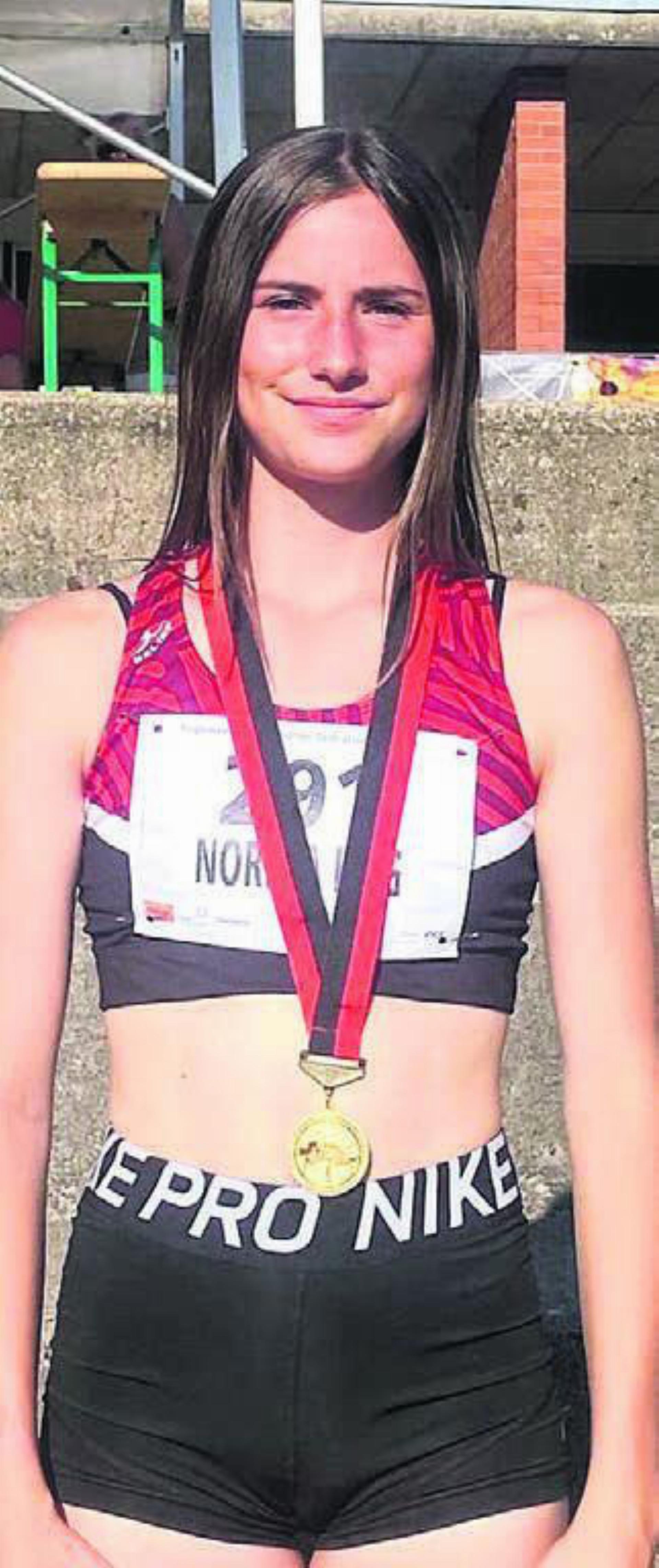 Norina Hug vom Mutschellen holte für den TV Wohlen eine Gold- und eine Silbermedaille. Bild: zg